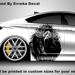2x Scream, Car Livery, Cast Vinyl Wrap, Universal Size, Car Wrap, Car ...