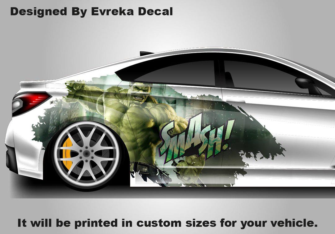 Hulk, Car Livery, Cast Vinyl Wrap, Universal Size, Car Wrap, Car Decal ...