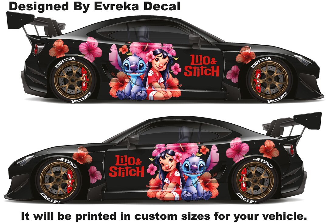 Lilo and Stitch, Car Livery, Cast Vinyl Wrap, Universal Size, Car Wrap ...