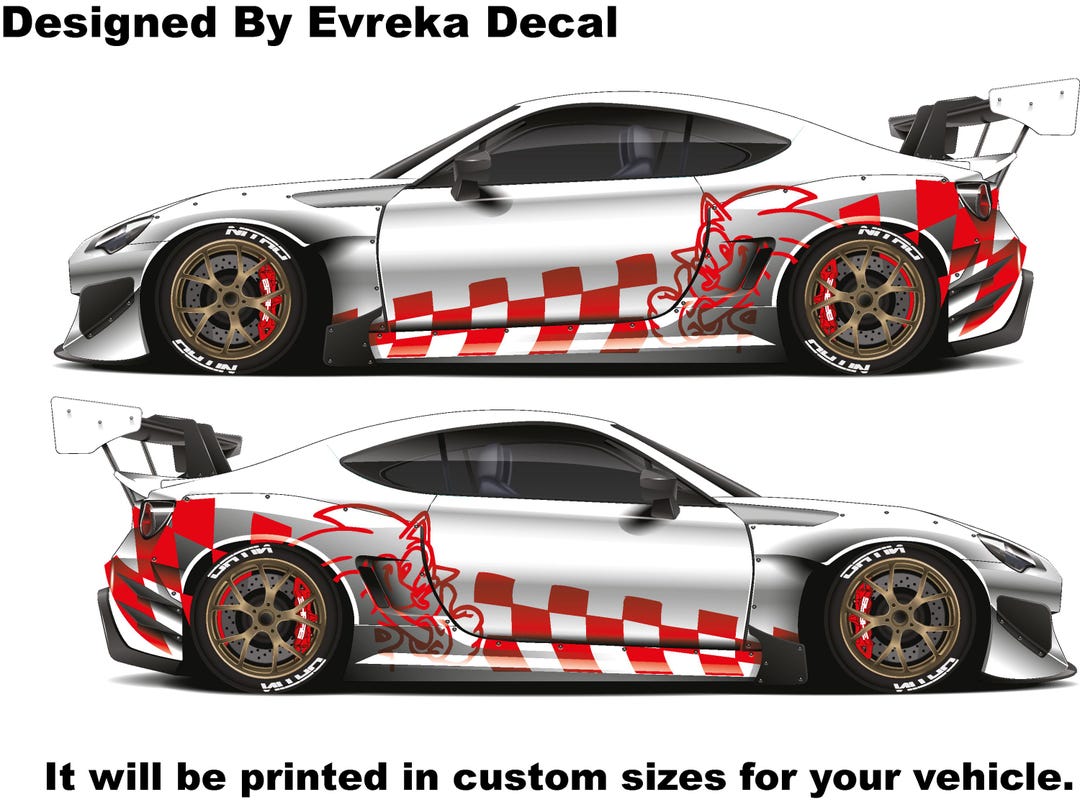 2x Sonic Car Side Rear Fender Top Decal. Sonic Side Car Sticker. Racing ...