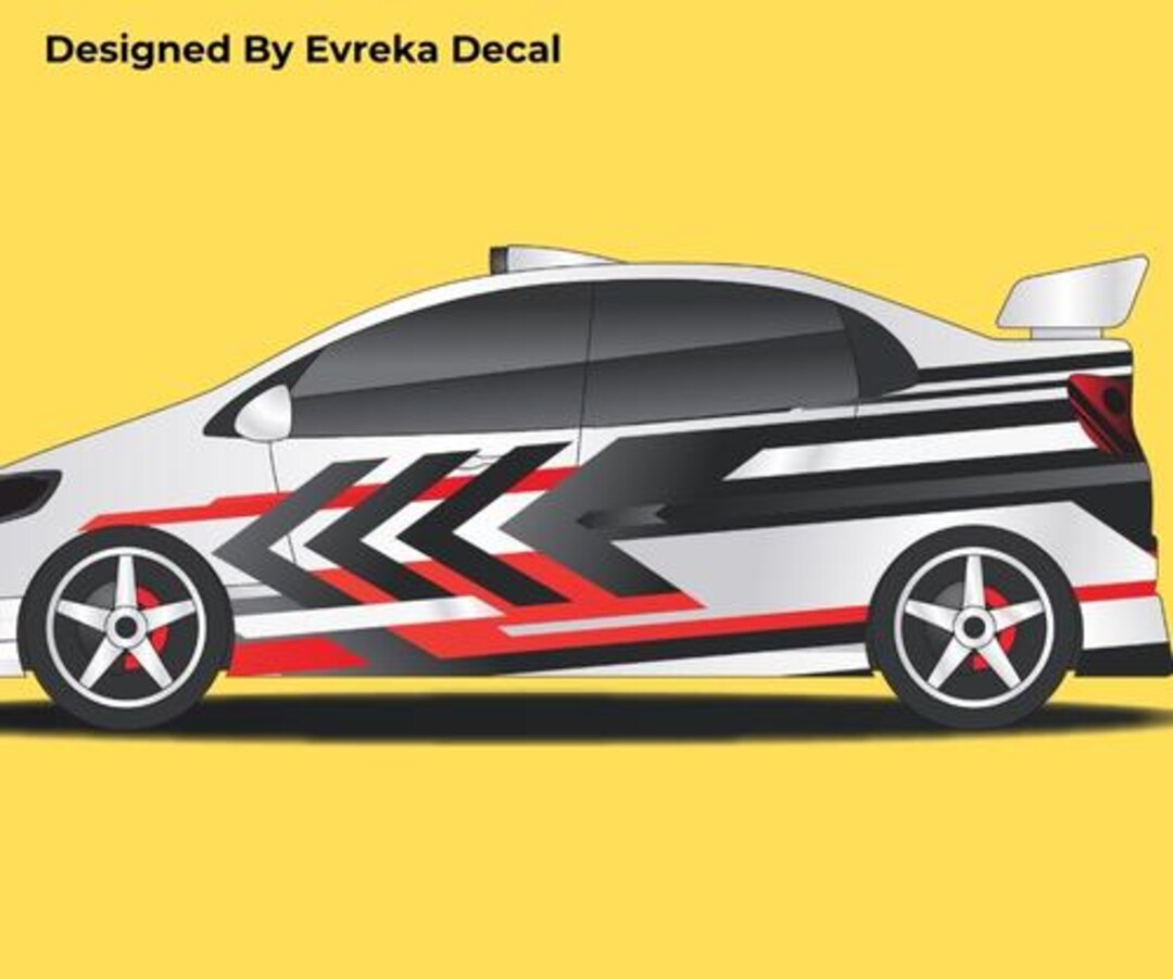 Race Car Side Wrap Laminated Print Modified Super Stock Car Side Decal ...