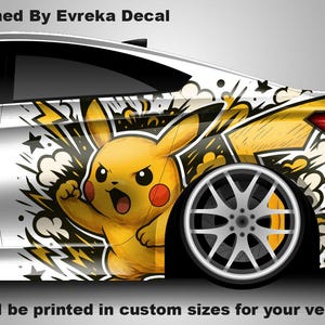 Pikachu Car Decals: Car Vinyl | Hood and Car Side Decal | Comics ...