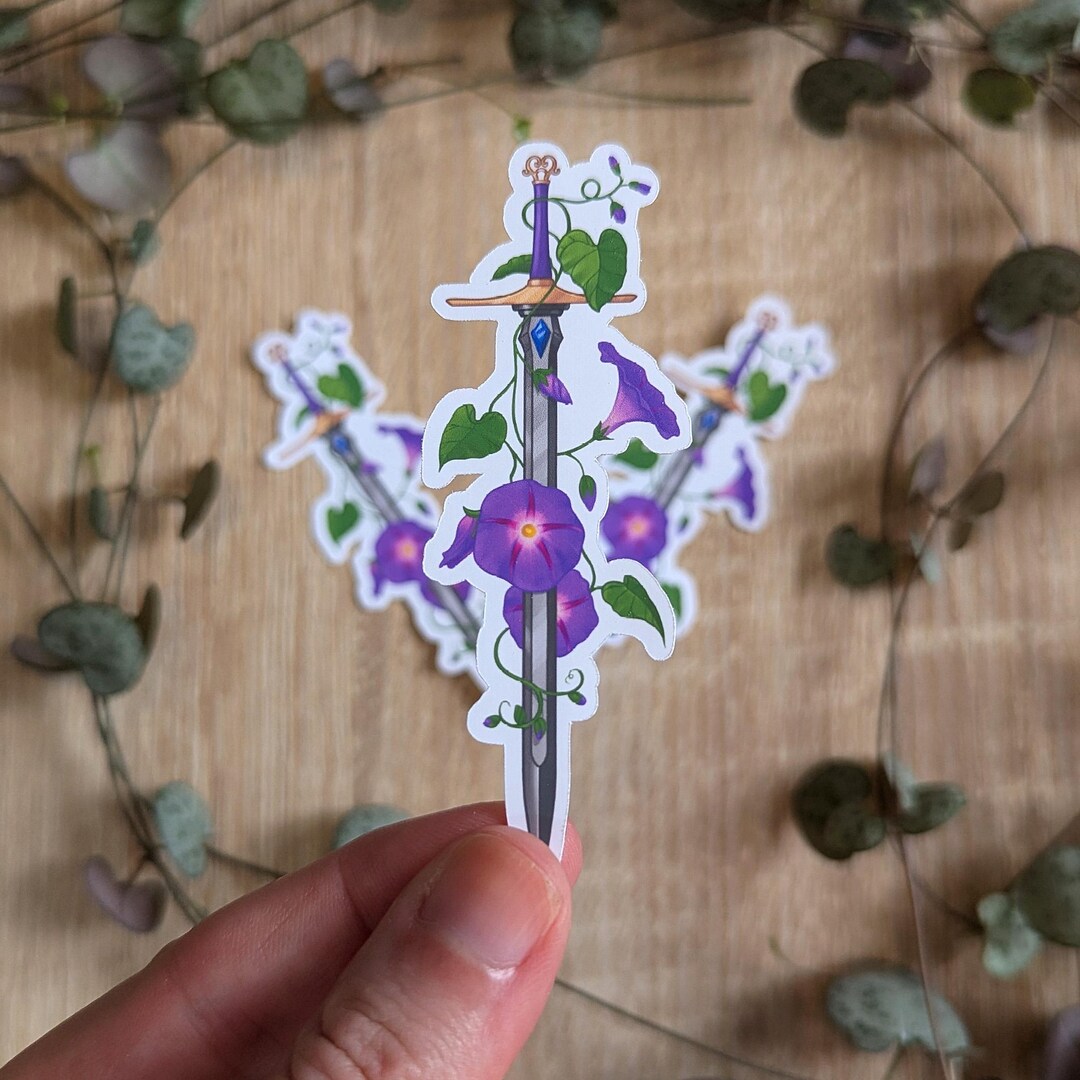 September-fantasy Sword Sticker birth Month Design Birth Month Flower ...