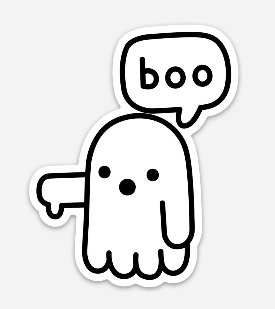 Boo Ghost of Disapproval Vinyl Decal Sticker - Etsy