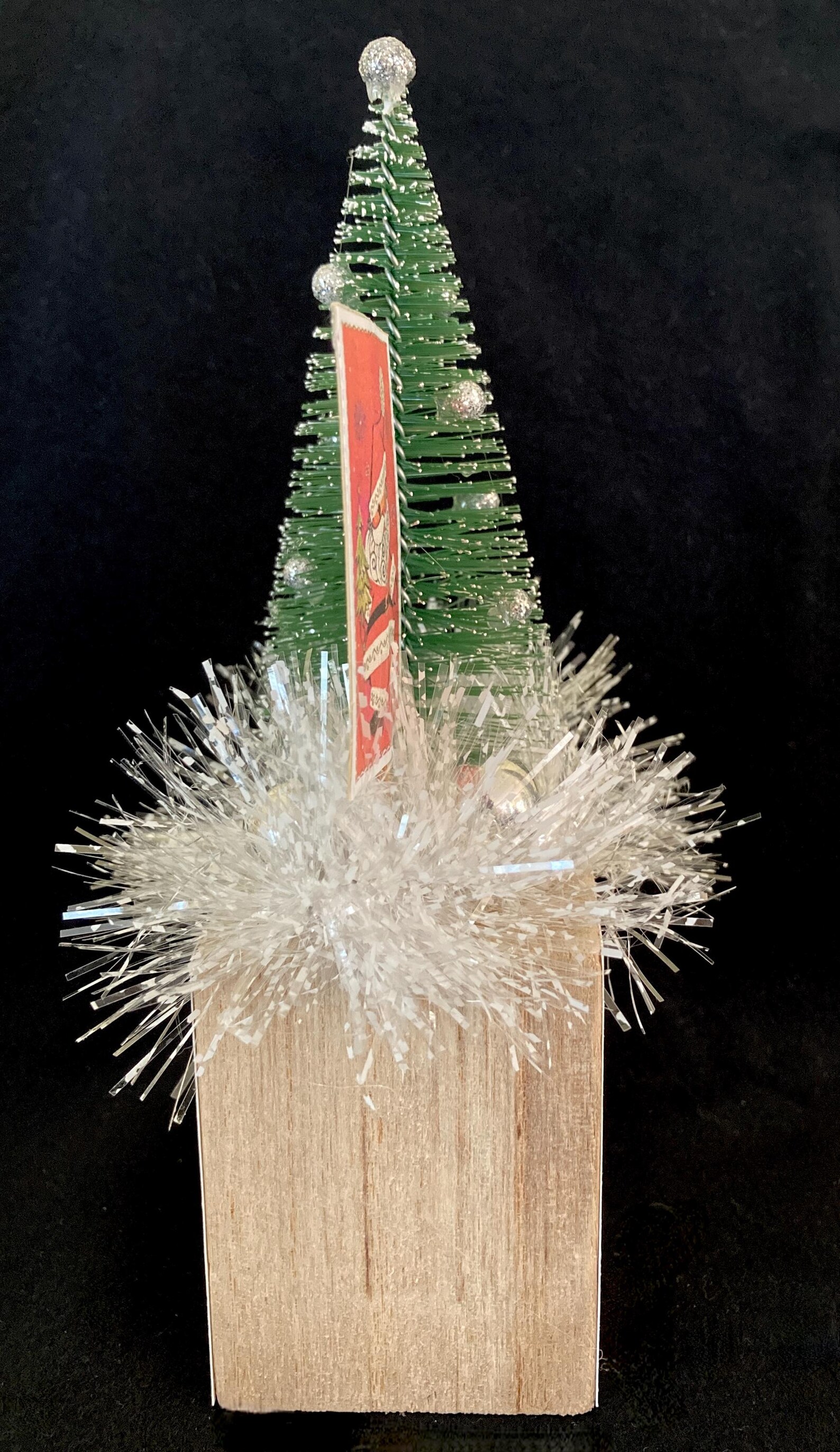 Mini Vintage 2 Sided SHINY BRITE Christmas Vignette Assemblage Bells ...