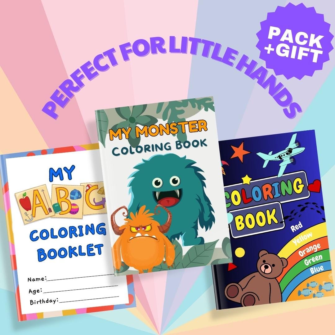 Ultimate 3-book Coloring Bundle: 142 Educational Pages for Kids Master ...