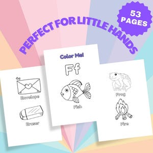 52 Pages to Color My Abcs for Kids Alphabet Coloring Pages Children's ...