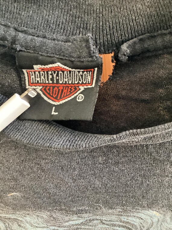 1980s Harley 3-D emblem Motorcycle Biker ruler wizard - Gem