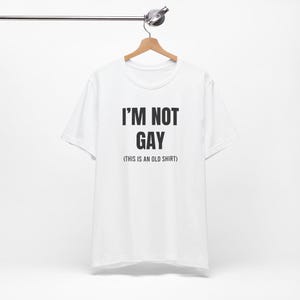 Im Not Gay Shirt Funny This is an Old Shirt T Shirt Queer Pride ...