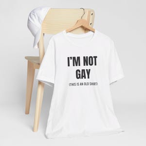 Im Not Gay Shirt Funny This is an Old Shirt T Shirt Queer Pride ...