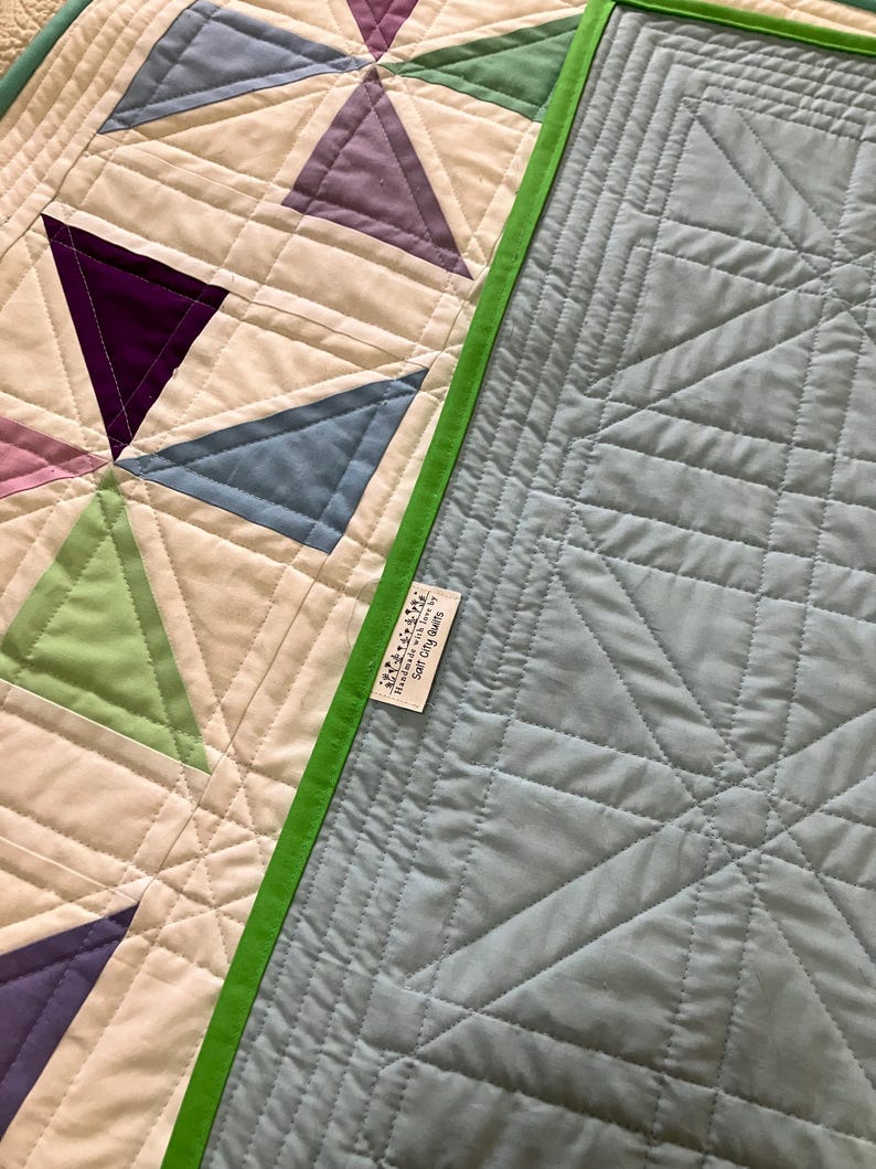 Hand-made Baby Quilts Crib Size Modern Baby Quilts You Spin Me Round 31 ...