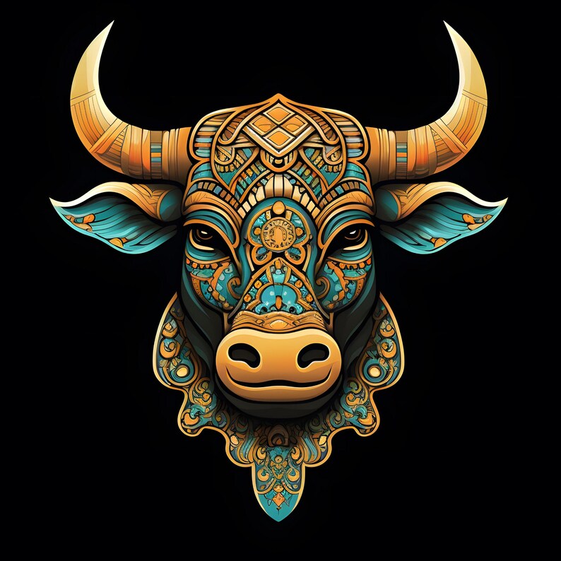 Digital Golden Art, Golden Bull Print, Bullion Bull, Backgrounds ...