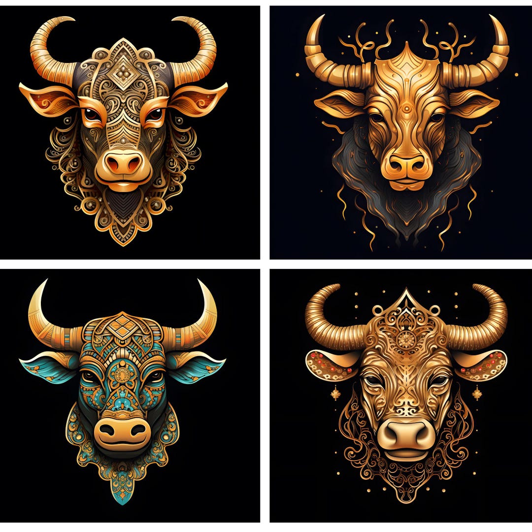 Digital Golden Art, Golden Bull Print, Bullion Bull, Backgrounds ...