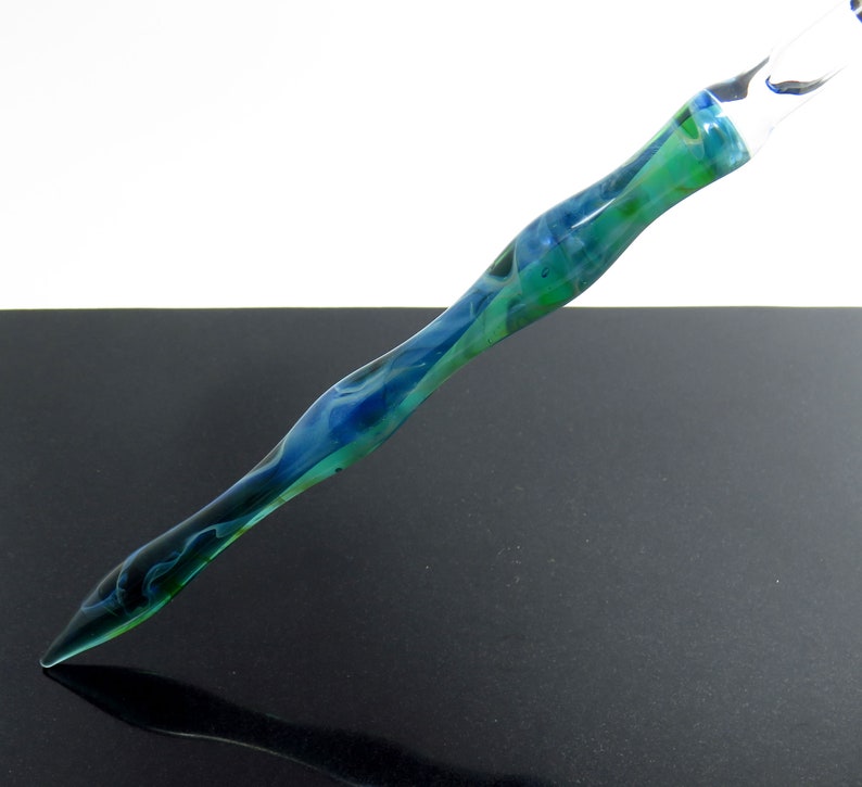 Glass Dip Pen in Teal Green Glass Fountain Pen Glass - Etsy