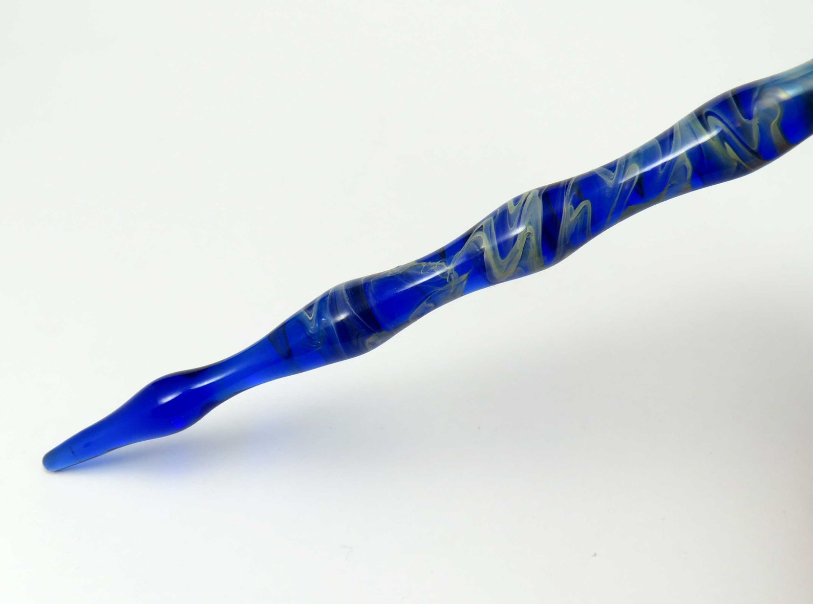 Glass Fountain Pen Calligraphy Glass Dip Pen in Cobalt Blue - Etsy