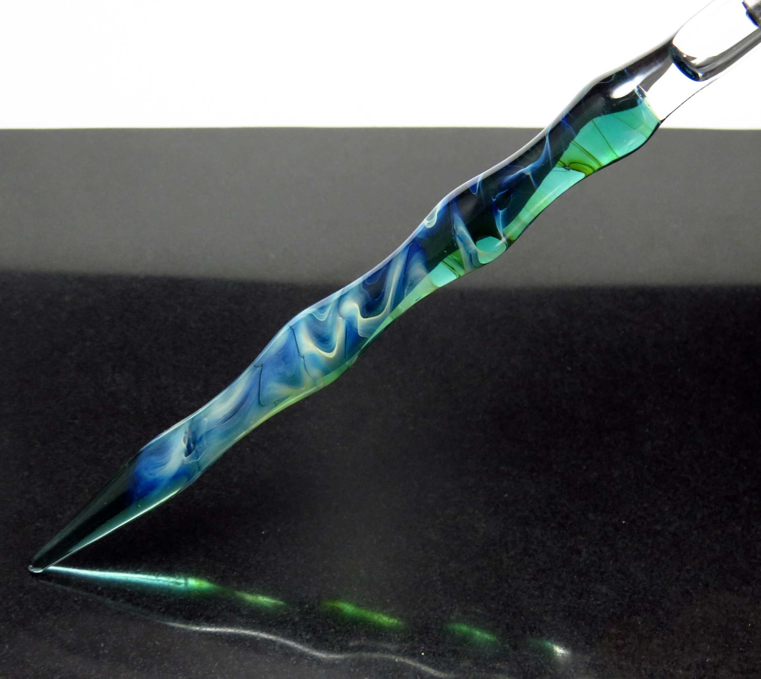 Glass Dip Pen in Teal Green Glass Fountain Pen Glass | Etsy