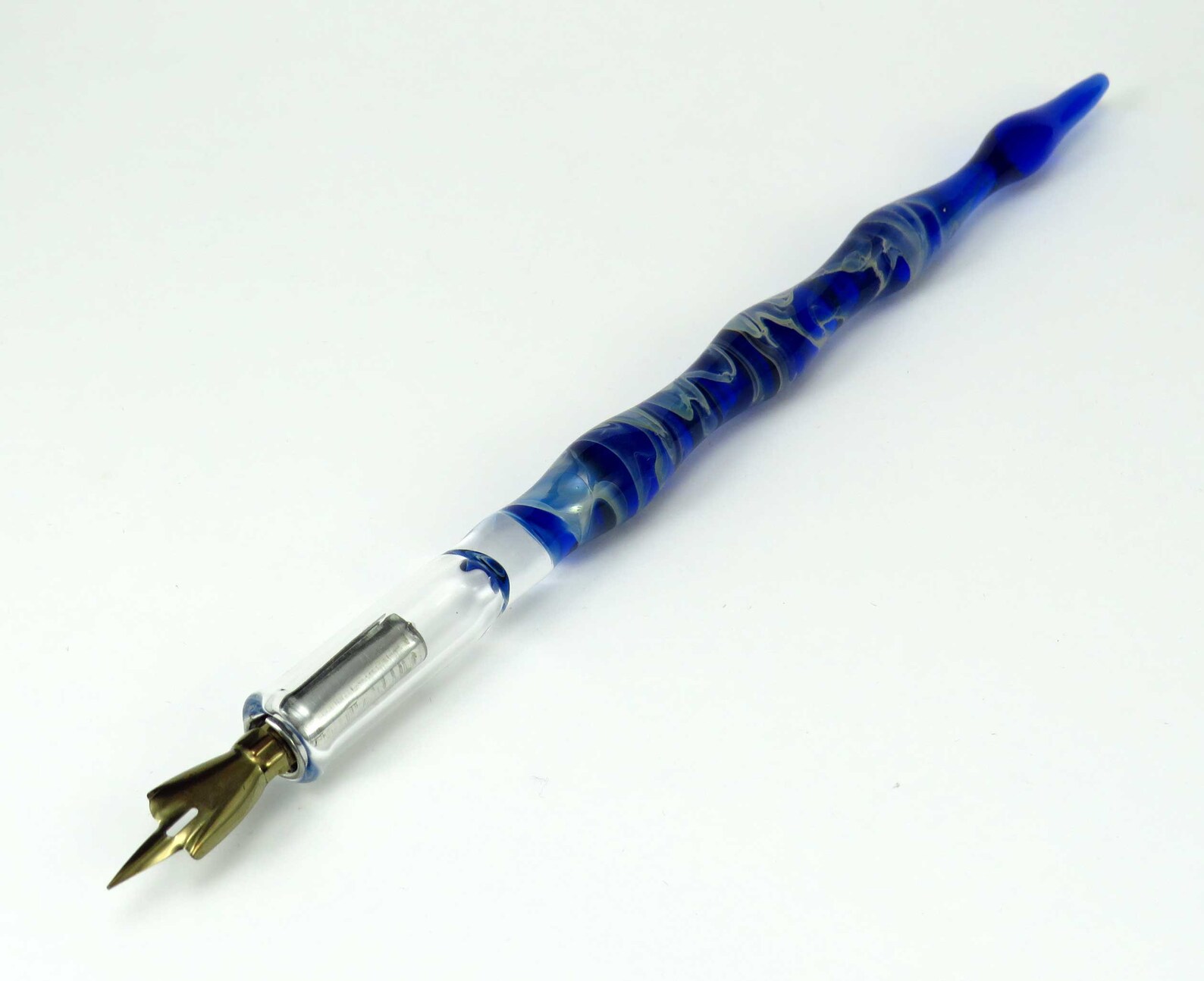 Glass Fountain Pen Calligraphy Glass Dip Pen in Cobalt Blue - Etsy