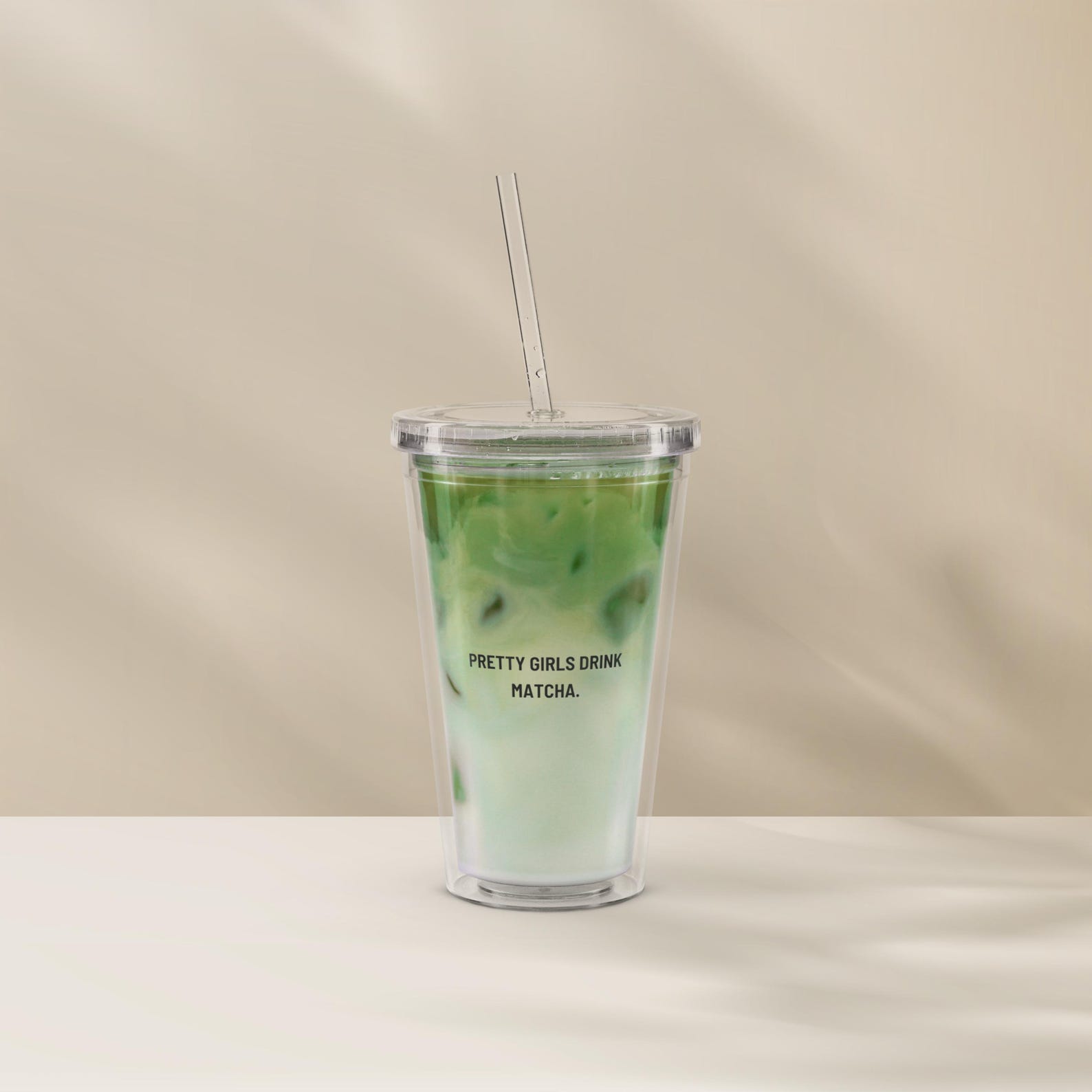 Aesthetic Iced Matcha Tumbler – “pretty Girls Drink Matcha” – Reusable ...