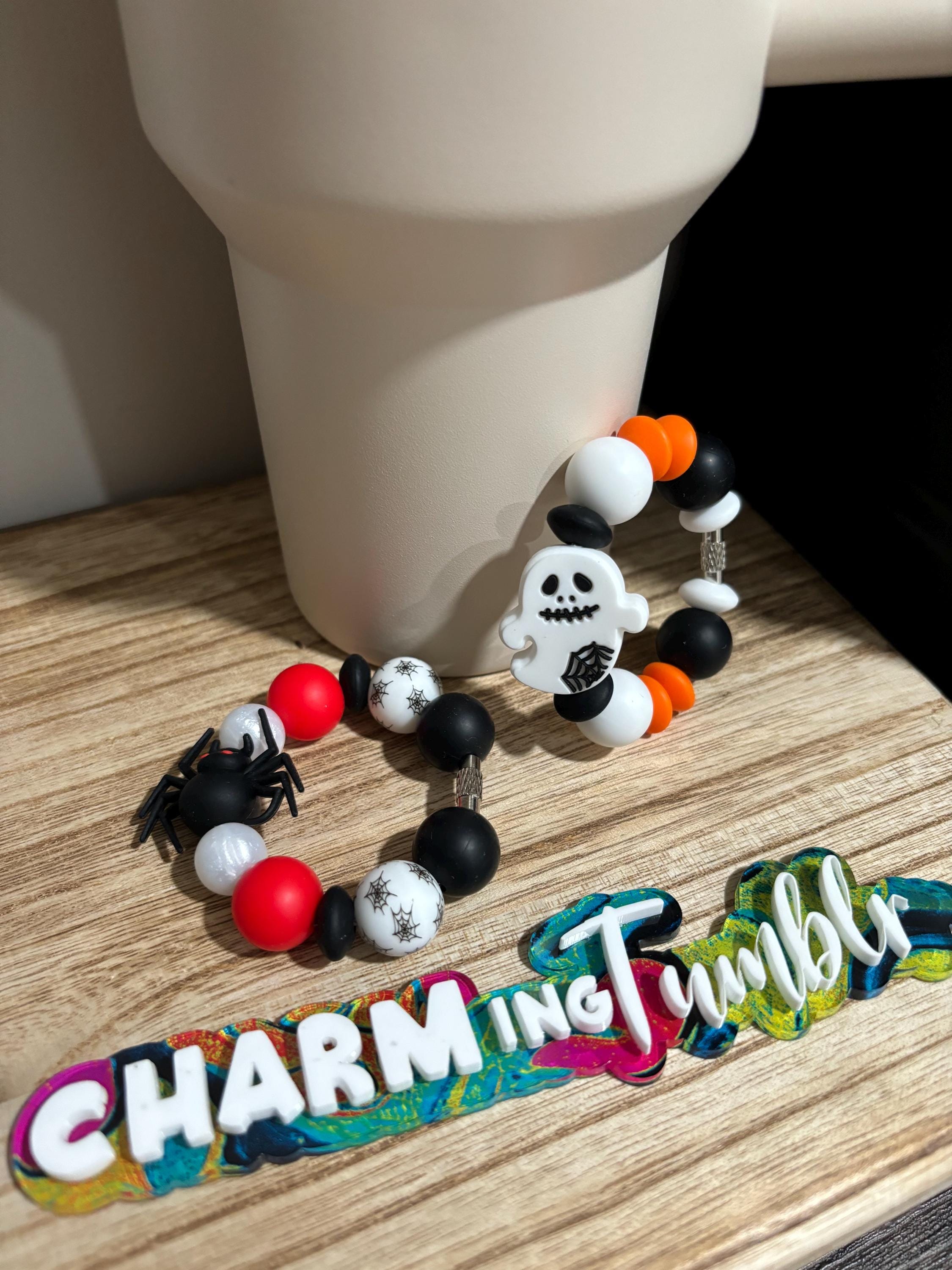 Halloween, Spider, Ghosts, Stanley Cup Charms, Silicone Beads, Fun ...