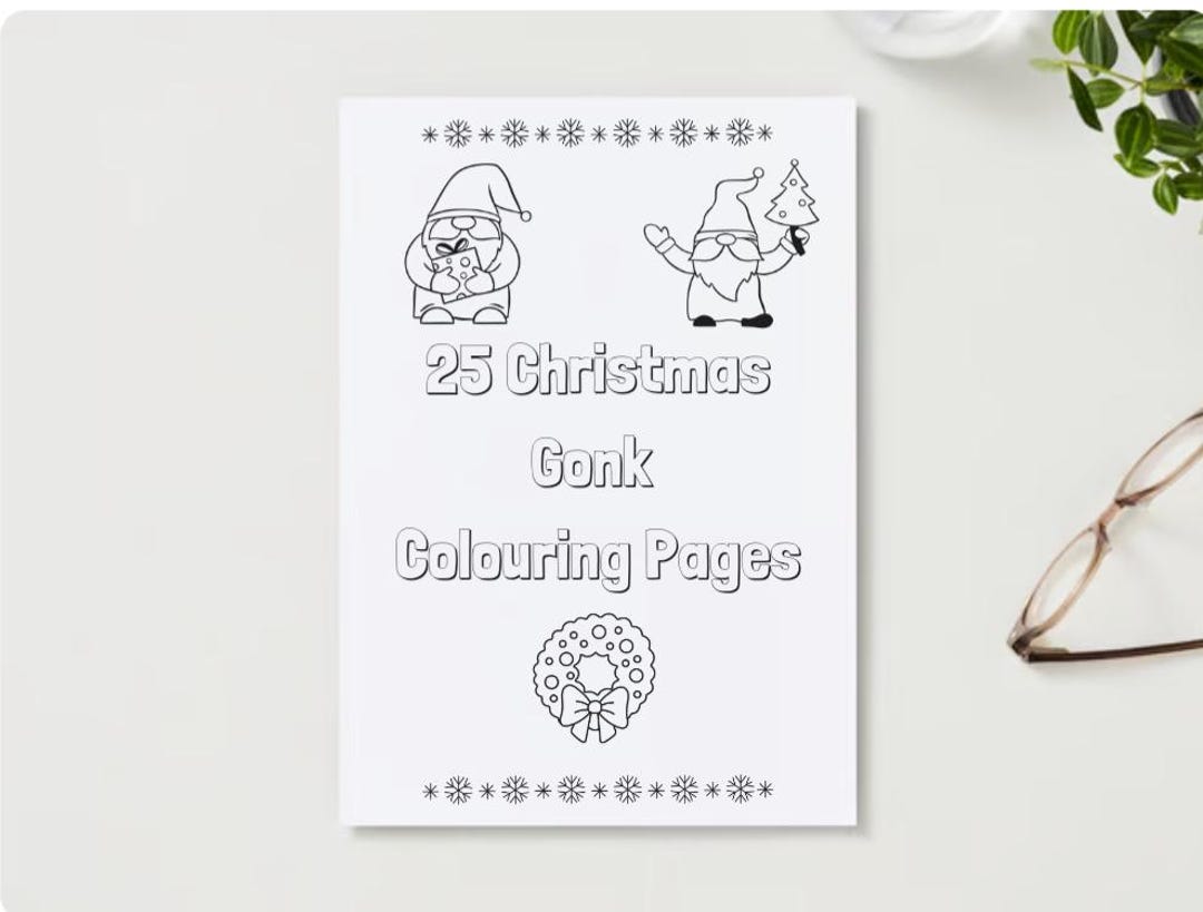 25 Christmas Gonk Colouring Pages - Etsy
