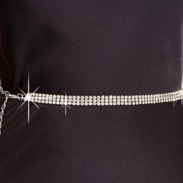 Rhinestone Belt - Etsy