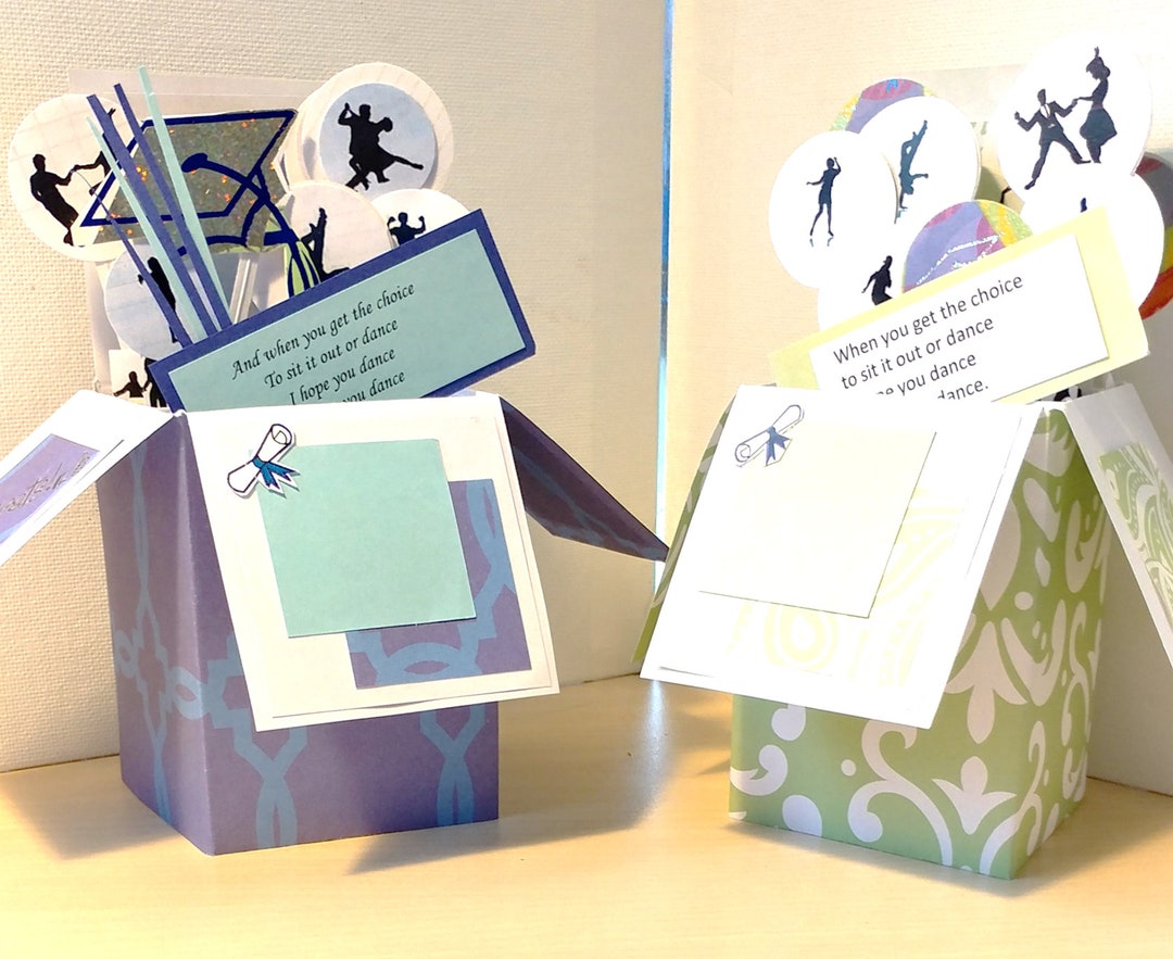 Handmade Graduation Pop up Exploding Box Card--3 Left- Any School or ...