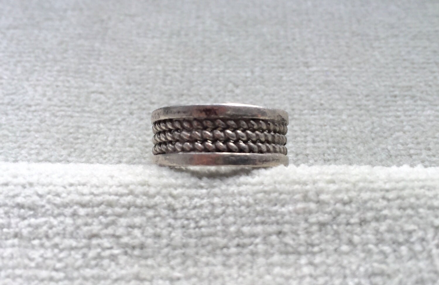 Vintage 925 Silver Rope Ring / Size 6 / Wedding Band - Etsy