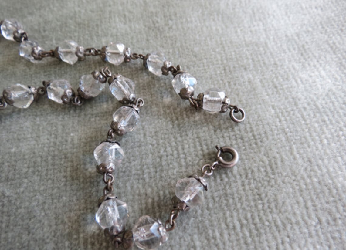 36" Crystal Cubes Flapper Necklace - Etsy