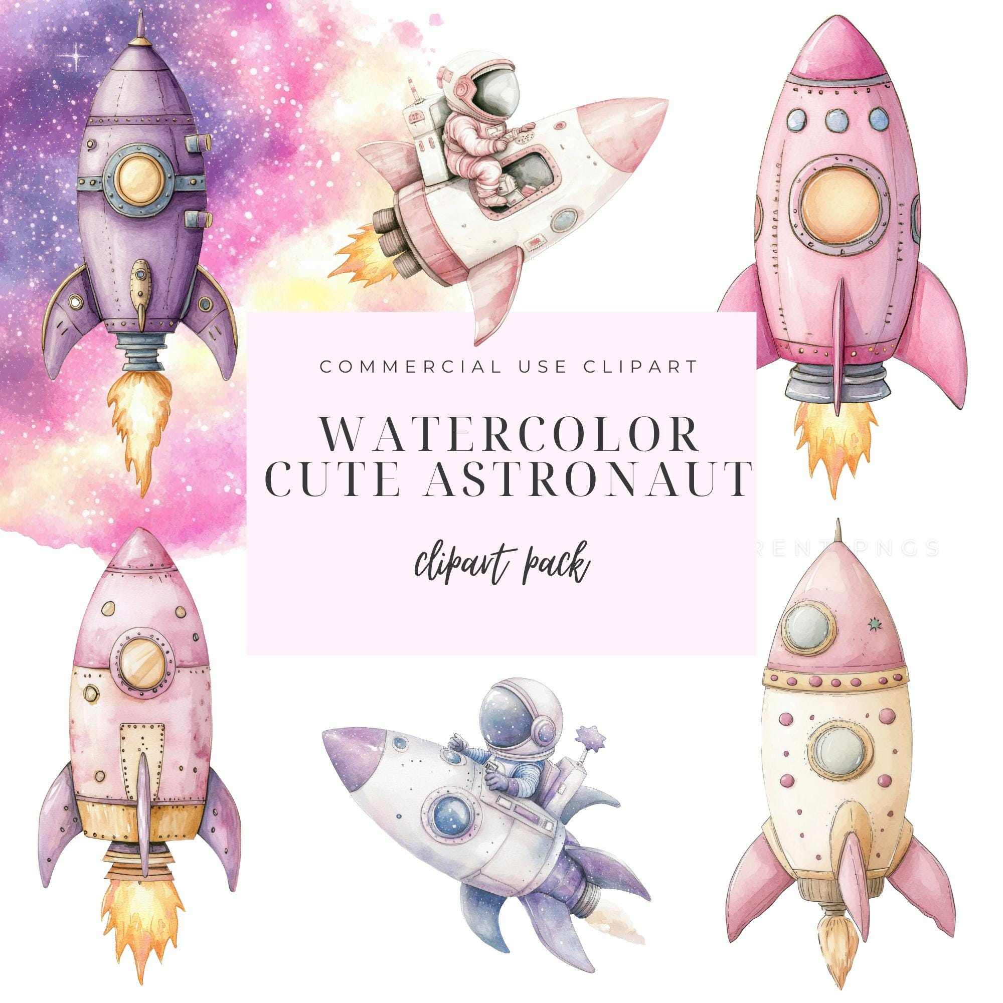 Pink Astronaut Clipart, Outer Space Clipart, Girl Astronaut, Cute ...