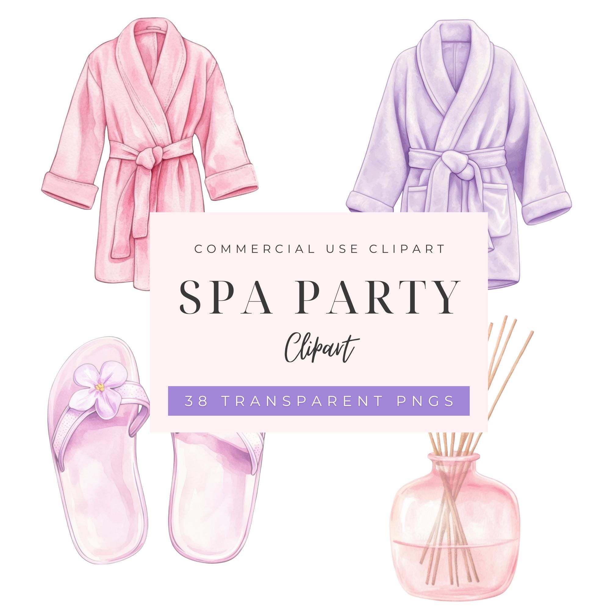 Spa Party Watercolor Clipart, Spa Clipart, Spa Day Clipart, Spa Girl ...