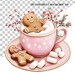 Watercolor Hot Chocolate Clipart: Cozy Winter Cocoa PNG (digital ...