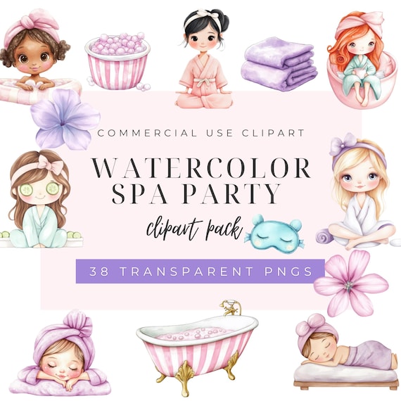 Spa Slumber Party Clip Art