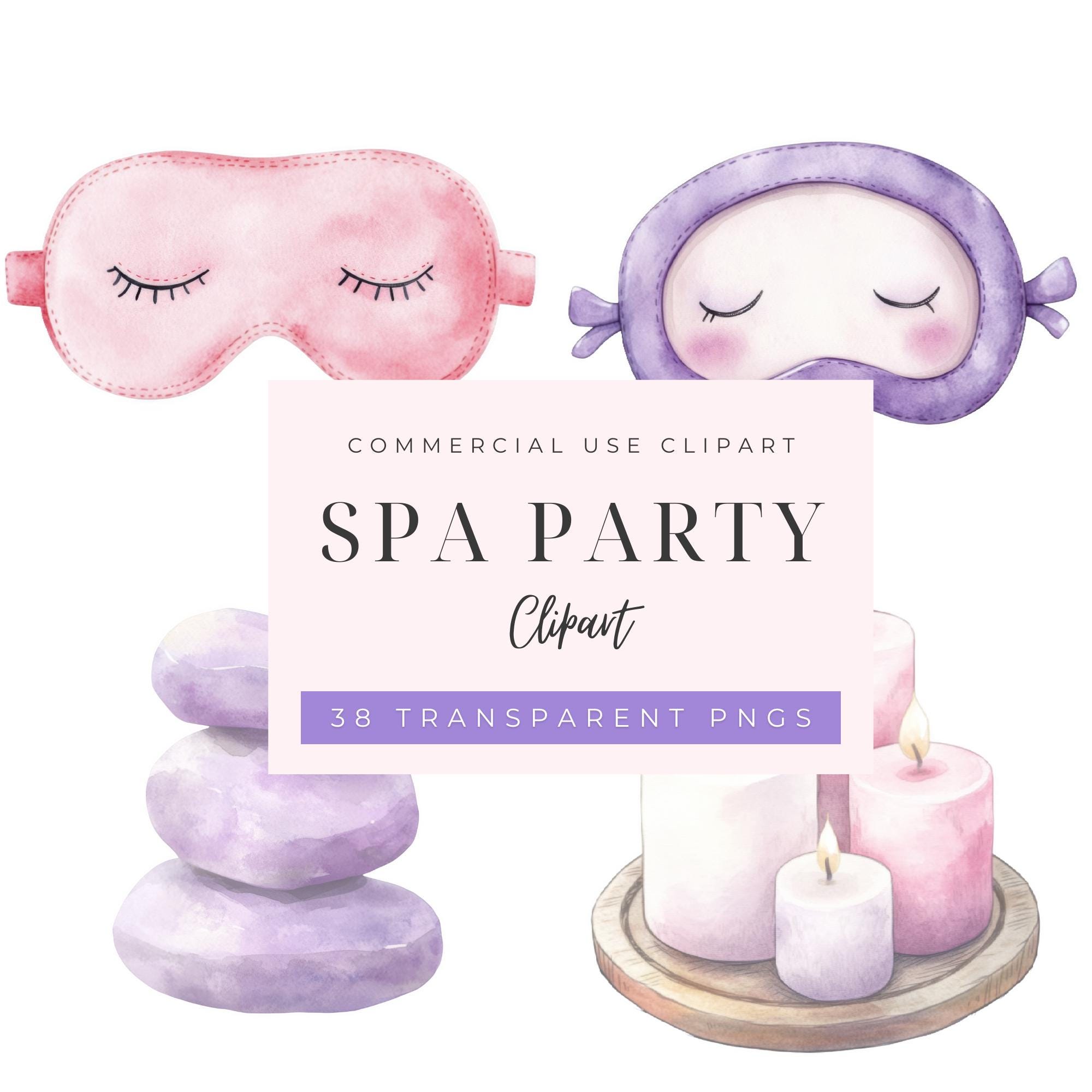 Spa Party Watercolor Clipart, Spa Clipart, Spa Day Clipart, Spa Girl ...