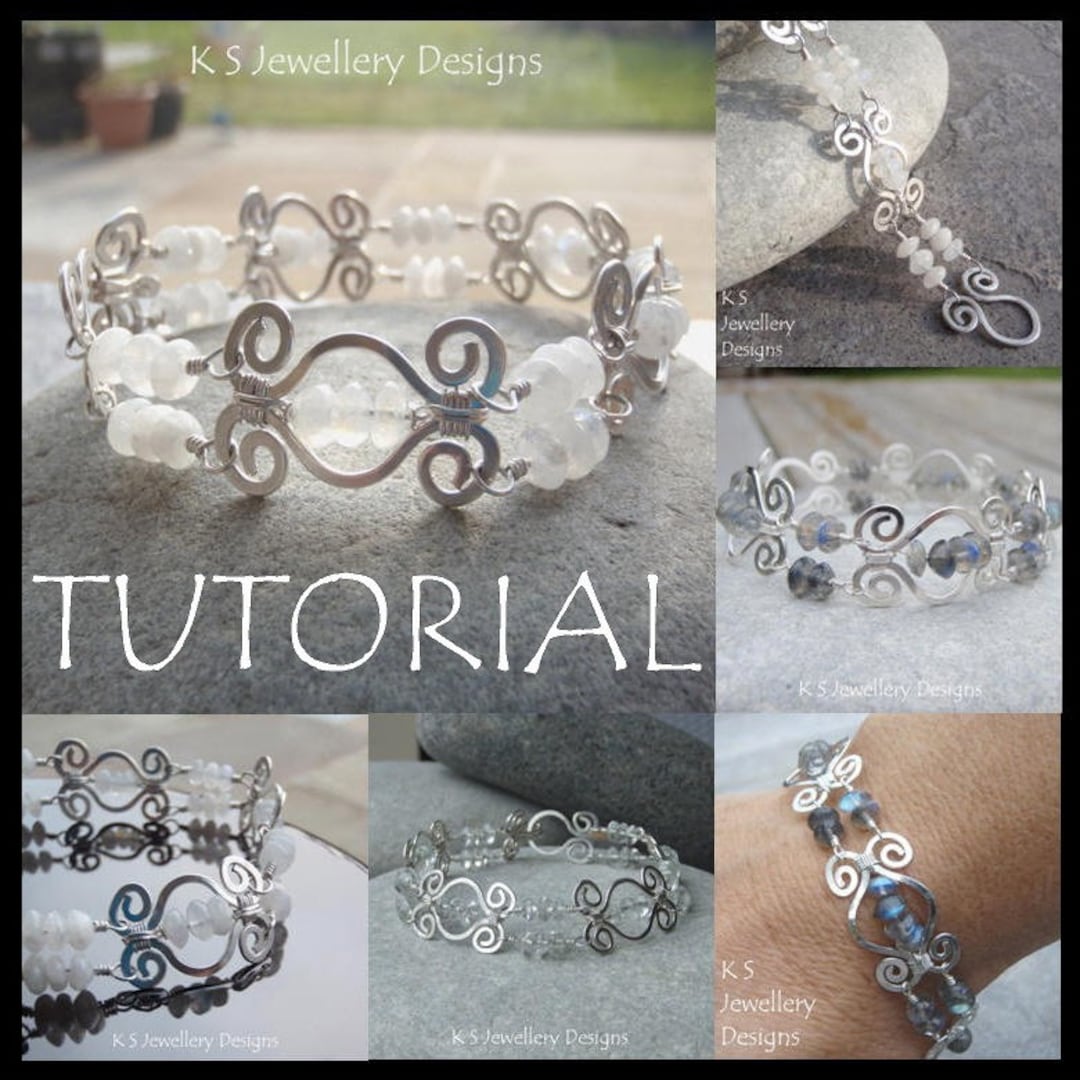 Wire Jewelry Tutorial - HAMMERED SWIRLLINK BRACELET - Step by Step Wire ...