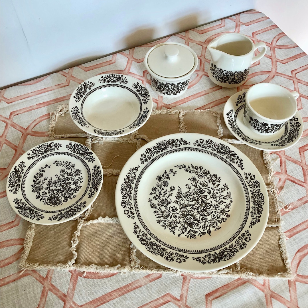 Ironstone Dinnerware Set Sussex by Royal China Cavalier Four Place ...