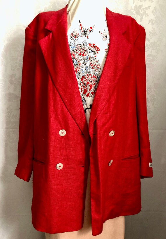 vintage boxy oversize linen - Gem