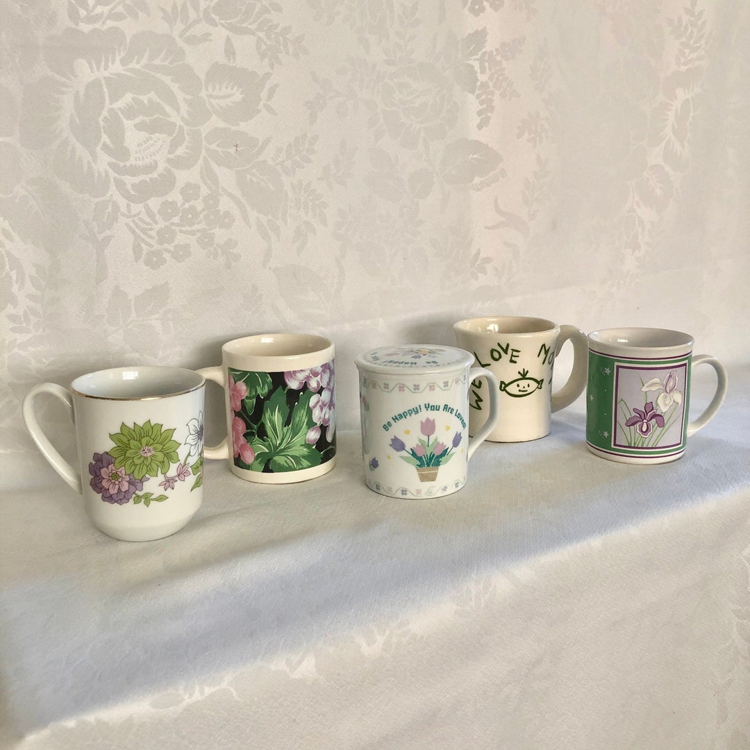 Mug Coffee Cup Tea Mug Grog Pick a Floral Mix and Match Vintage 80s ...
