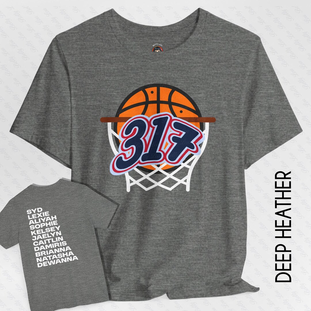 Two Sided Retro 317 Area Code Basketball - Indianapolis Indiana T Shirt ...