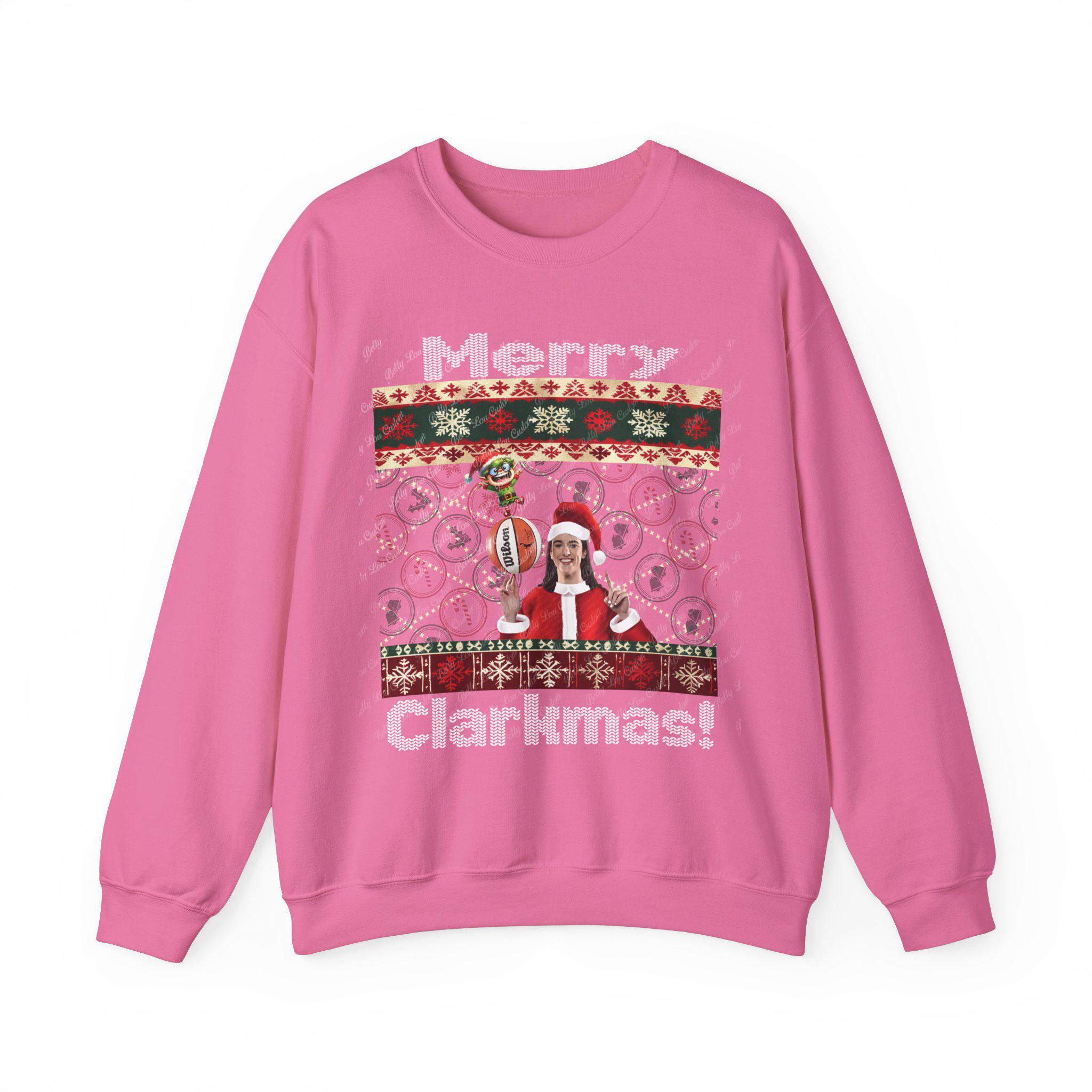 Caitlin Clark Ugly Christmas Sweater Merry Clarkmas Unisex Heavy Blend ...