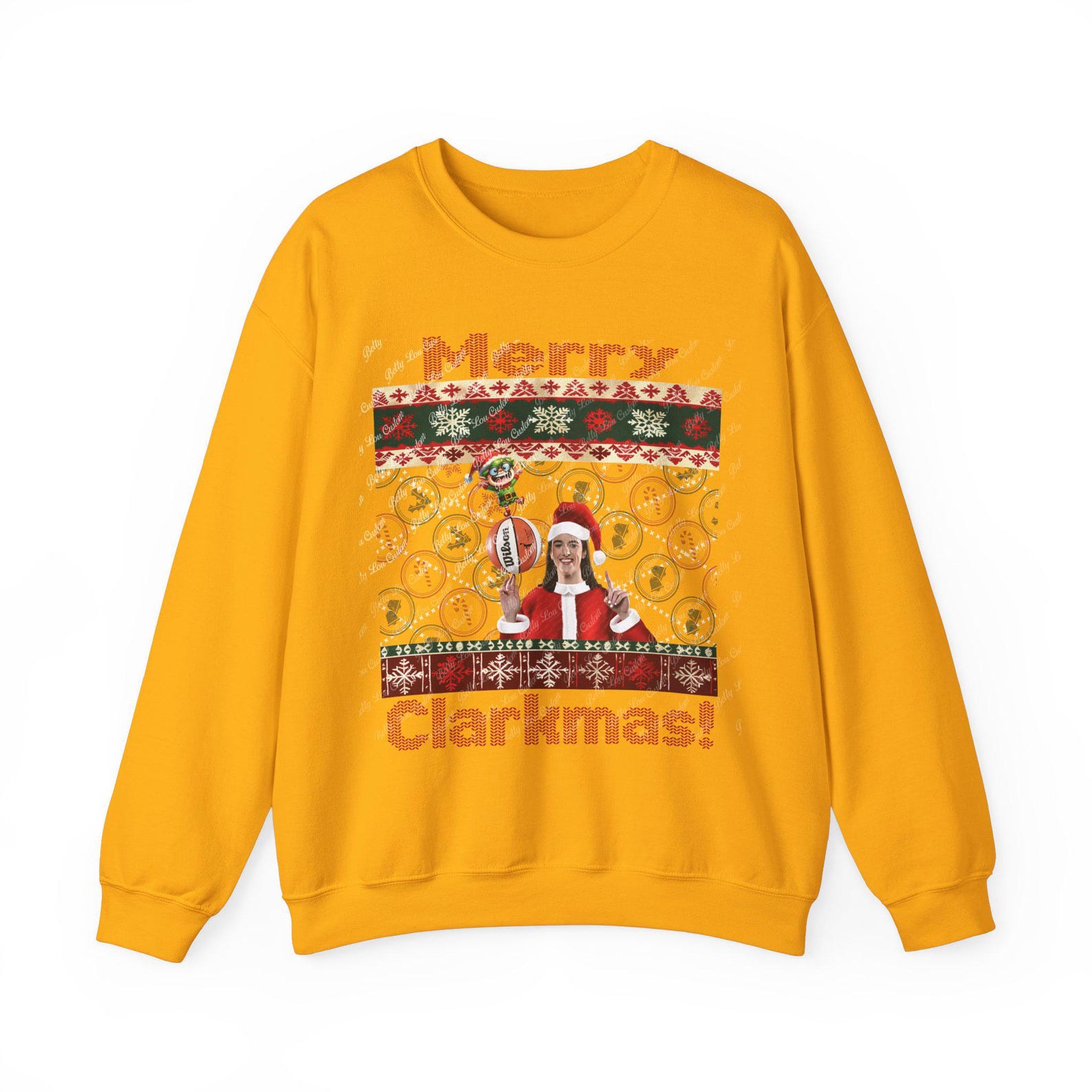 Caitlin Clark Ugly Christmas Sweater Merry Clarkmas Unisex Heavy Blend ...