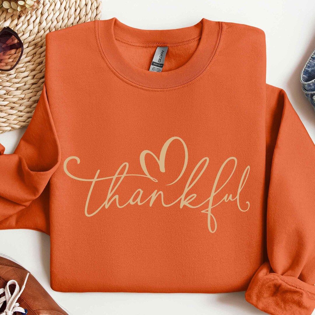 Thankful Sweatshirt, Thankful Lover Sweater, Hello Thanksgiving ...