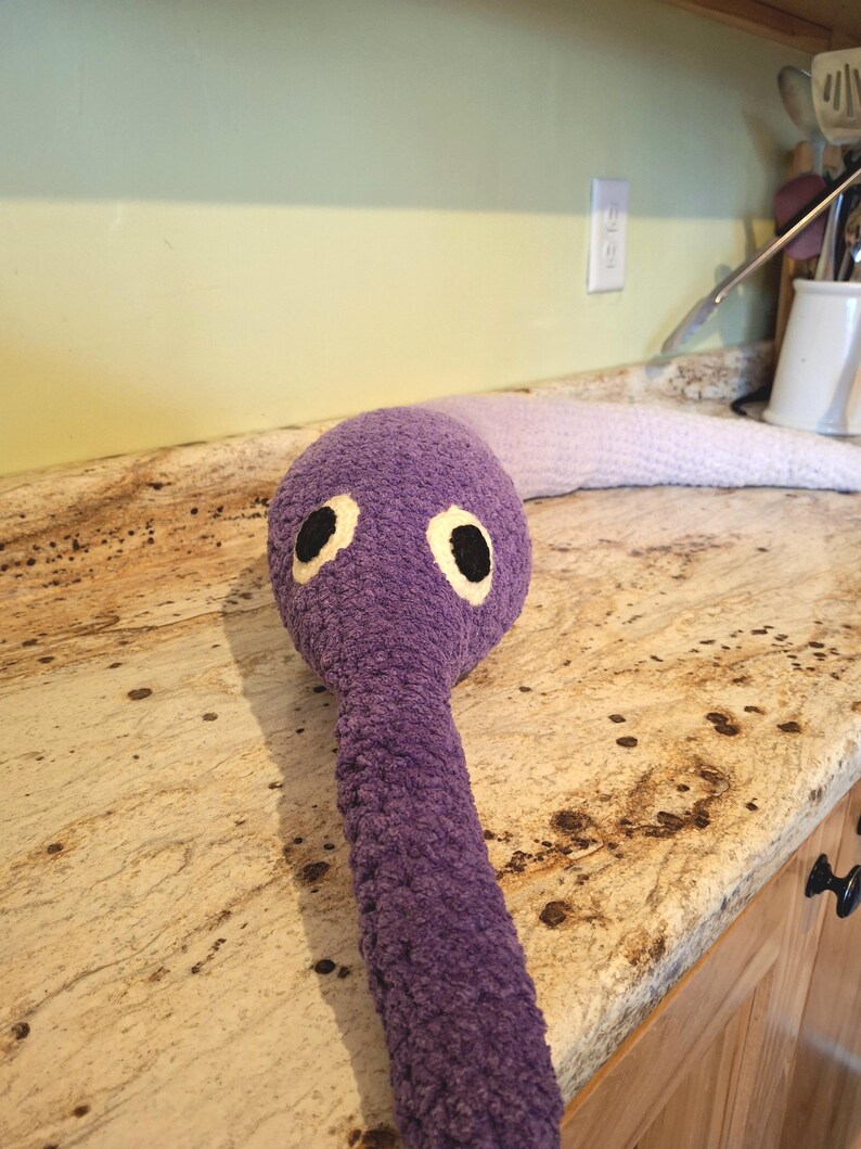 Worm on String, Crochet, Amigurumi, Crochet Worm on String, Silly Gift ...