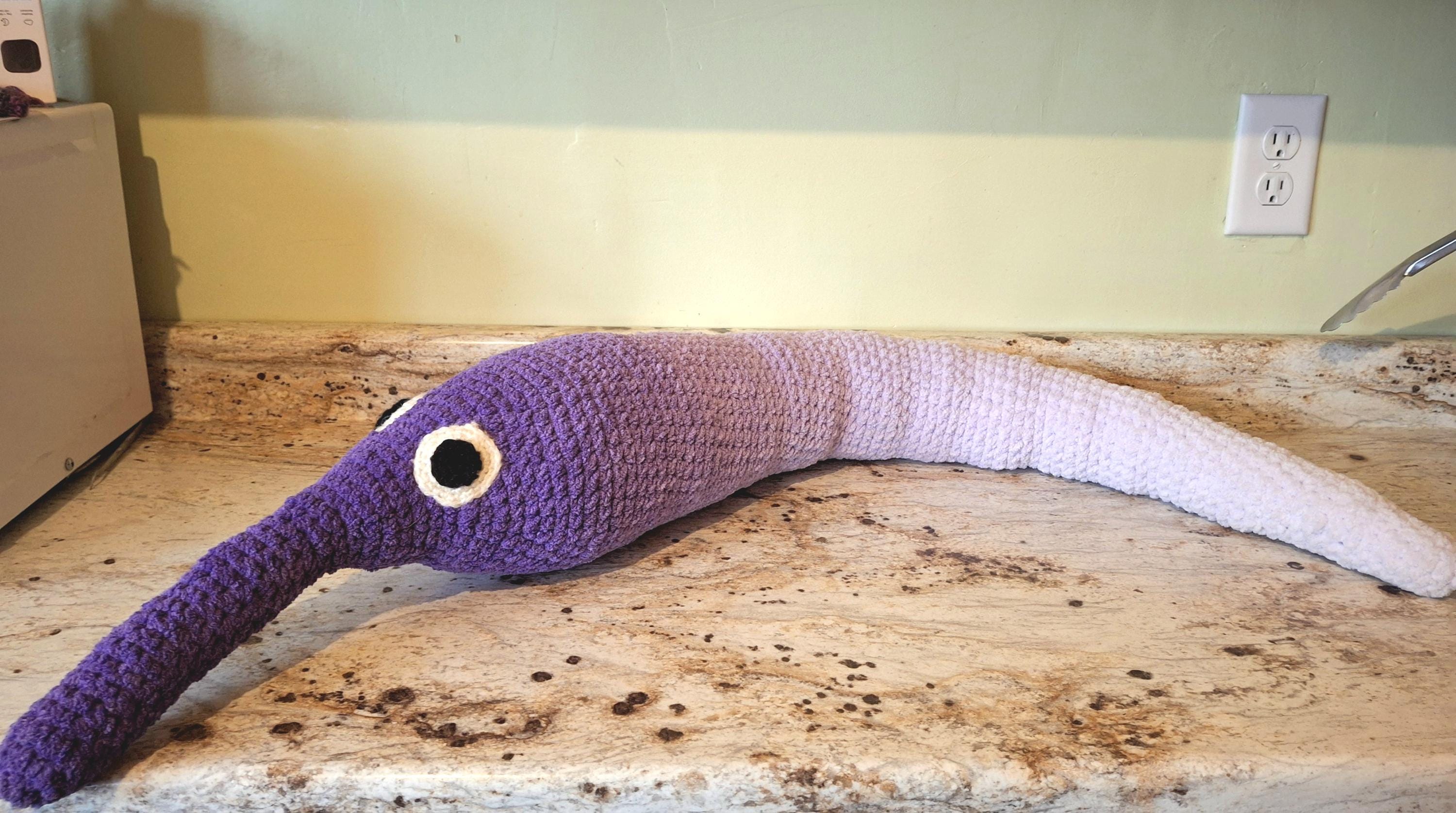 Worm on String, Crochet, Amigurumi, Crochet Worm on String, Silly Gift ...