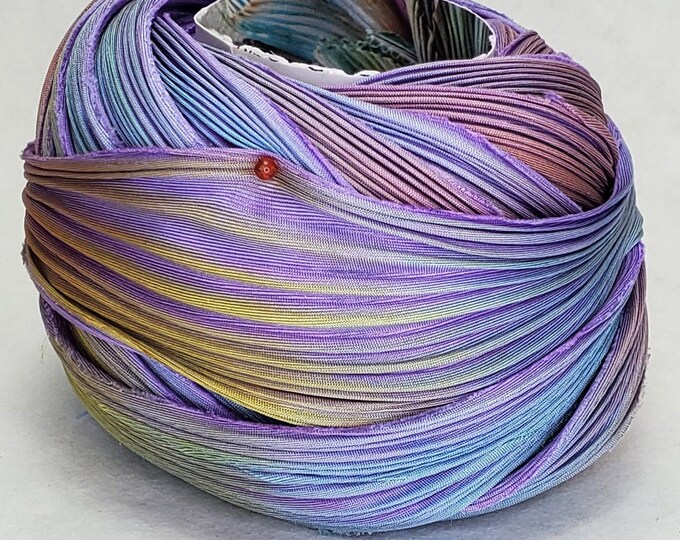 Silk Ribbon Shibori 1/2 Yd Shibori Girls Hand Dyed Silk Ribbon Lavender ...