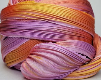 Silk Ribbon Shibori 1/2 Yd Shibori Girls Hand Dyed Silk Ribbon Lavender ...