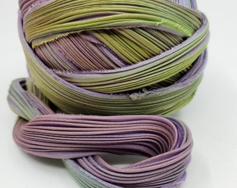 Silk Ribbon Shibori 1/2 Yd Shibori Girls Hand Dyed Silk Ribbon Lavender ...
