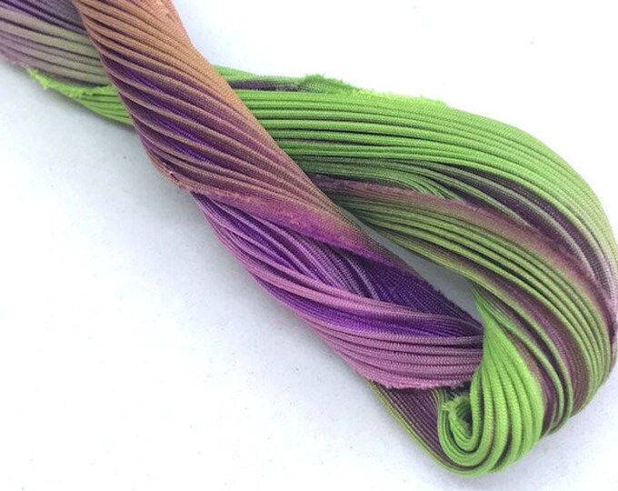 1/2 Yd Shibori Ribbon Summer Ice Hand Dyed Shibori Silk Ribbon Shibori ...