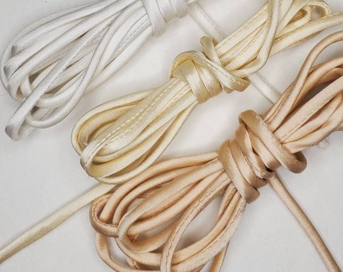 1/8" 5 Yds CHOOSE : Optic White, Off-white, Ivory or Champagne Silk ...