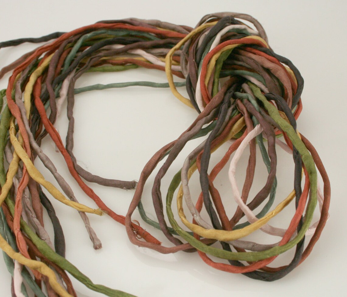 Silk Strings for Jewelry Making 10 Ea 2/3mm Silk Strings Earths ...