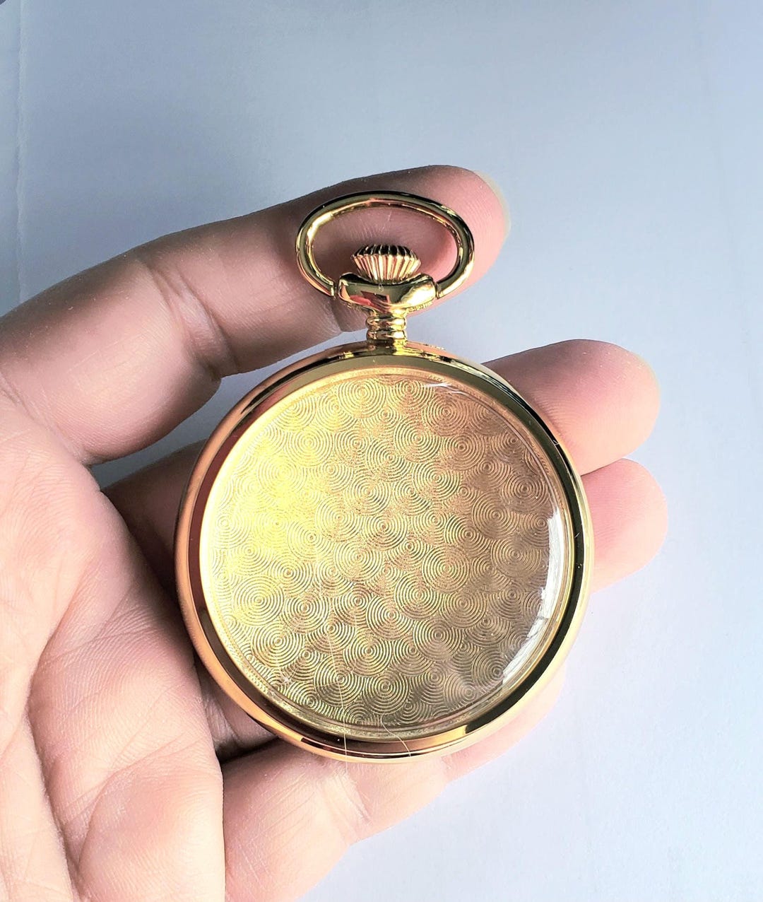 Empty Pocket Watch Case Silver or Goldtone- Miniature Making, Doll ...